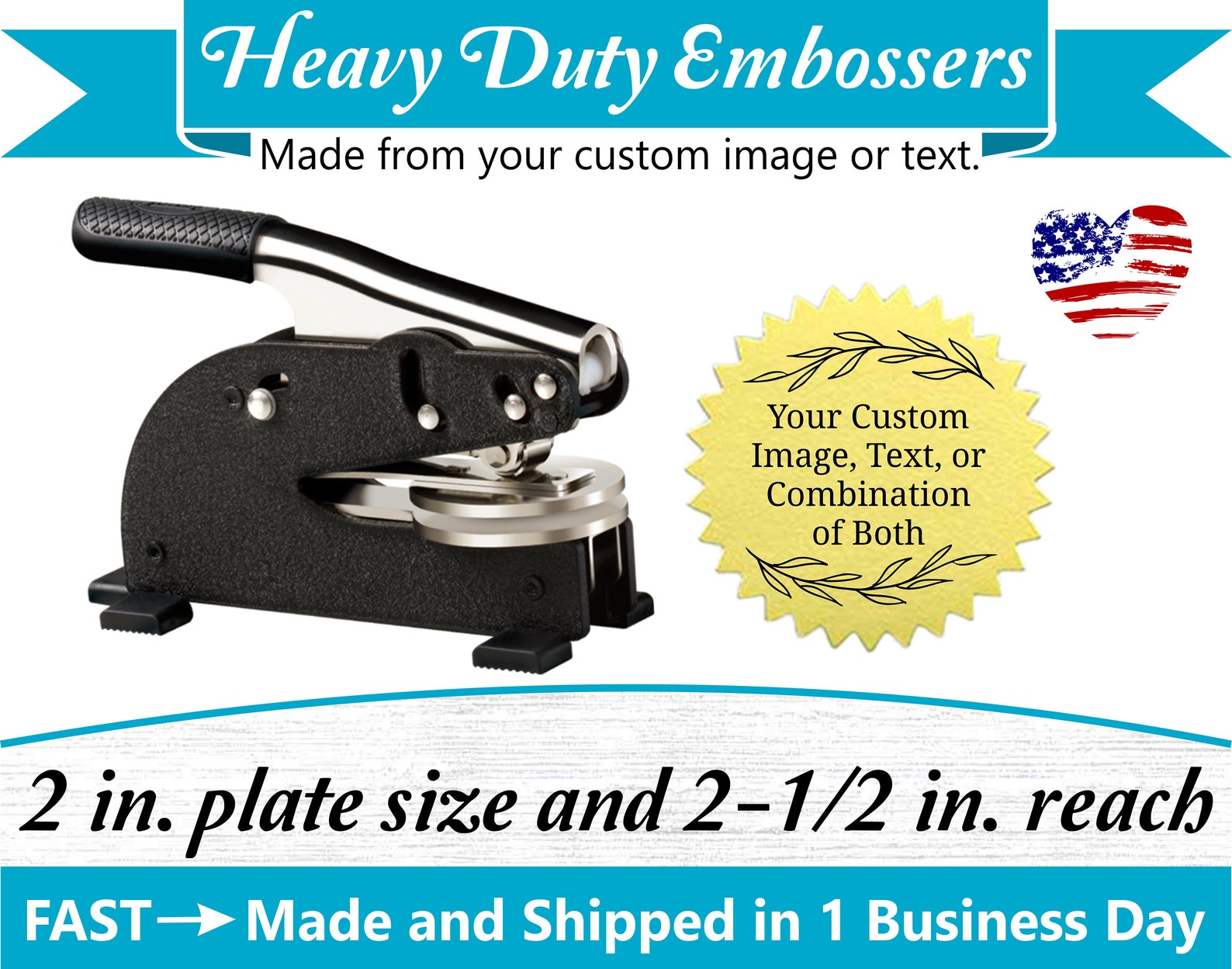 Heavy Duty Custom Desk Embossers - Etsy