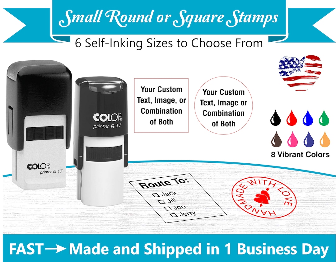 Custom Round or Square Stamps - Punch Card/hand Stamps - Etsy