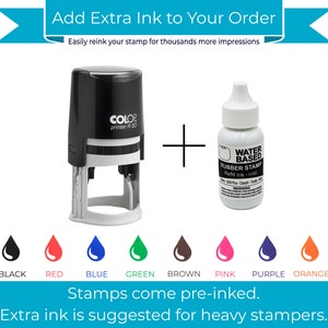 Custom Round Self-inking Stamps - Etsy