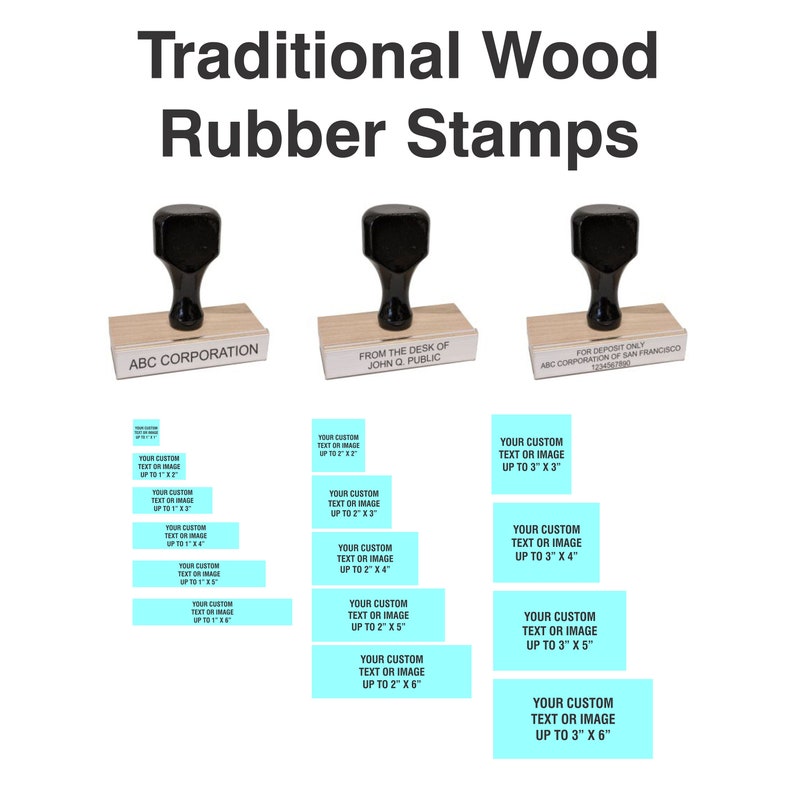 Traditional Wood Rubber Stamps - Etsy