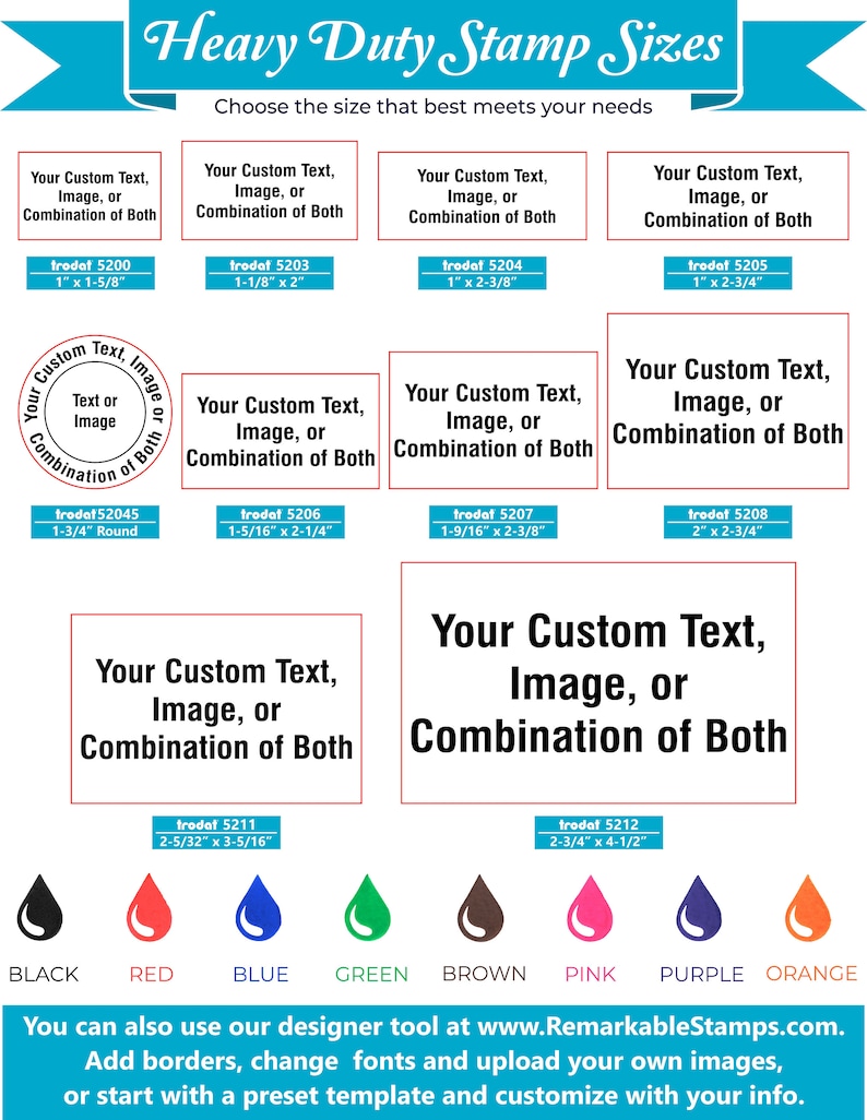 Trodat Professional Custom Self-inking Stamps - Etsy