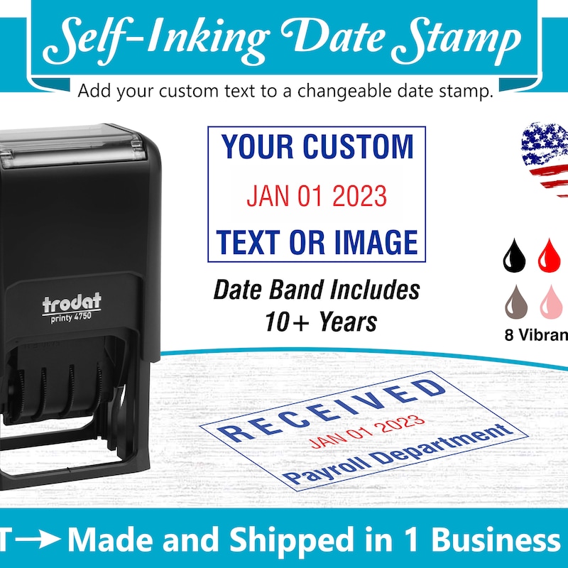 Paid Stamp With Date - Etsy
