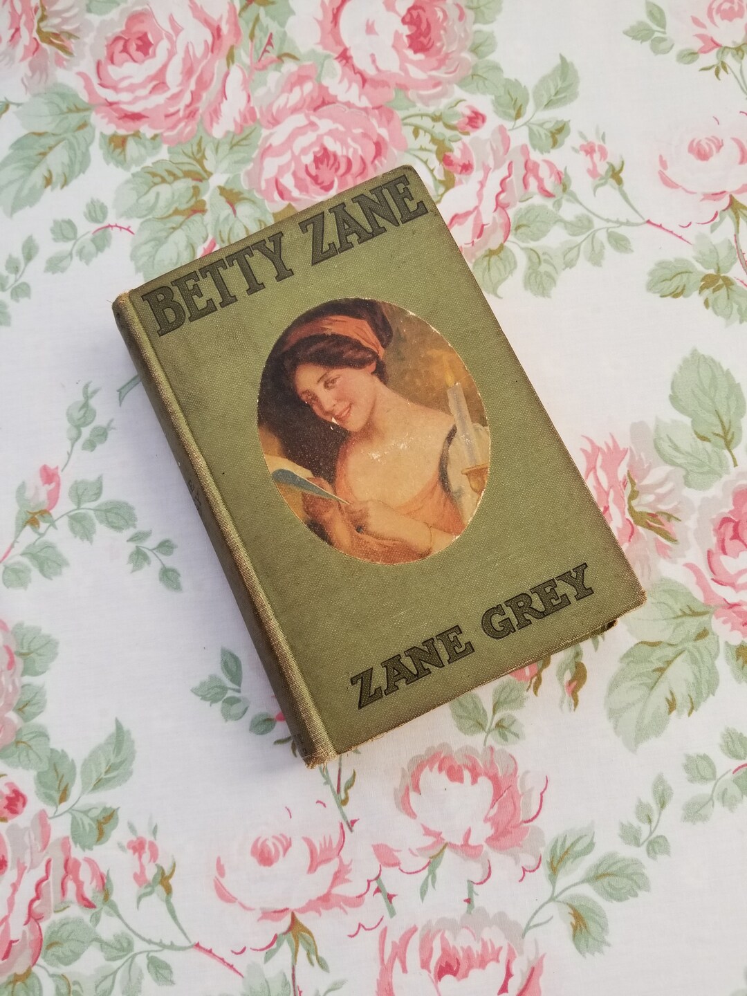 Antique 1903 Betty Zane Zane Grey Illustrated by Louis F. Grant Green ...