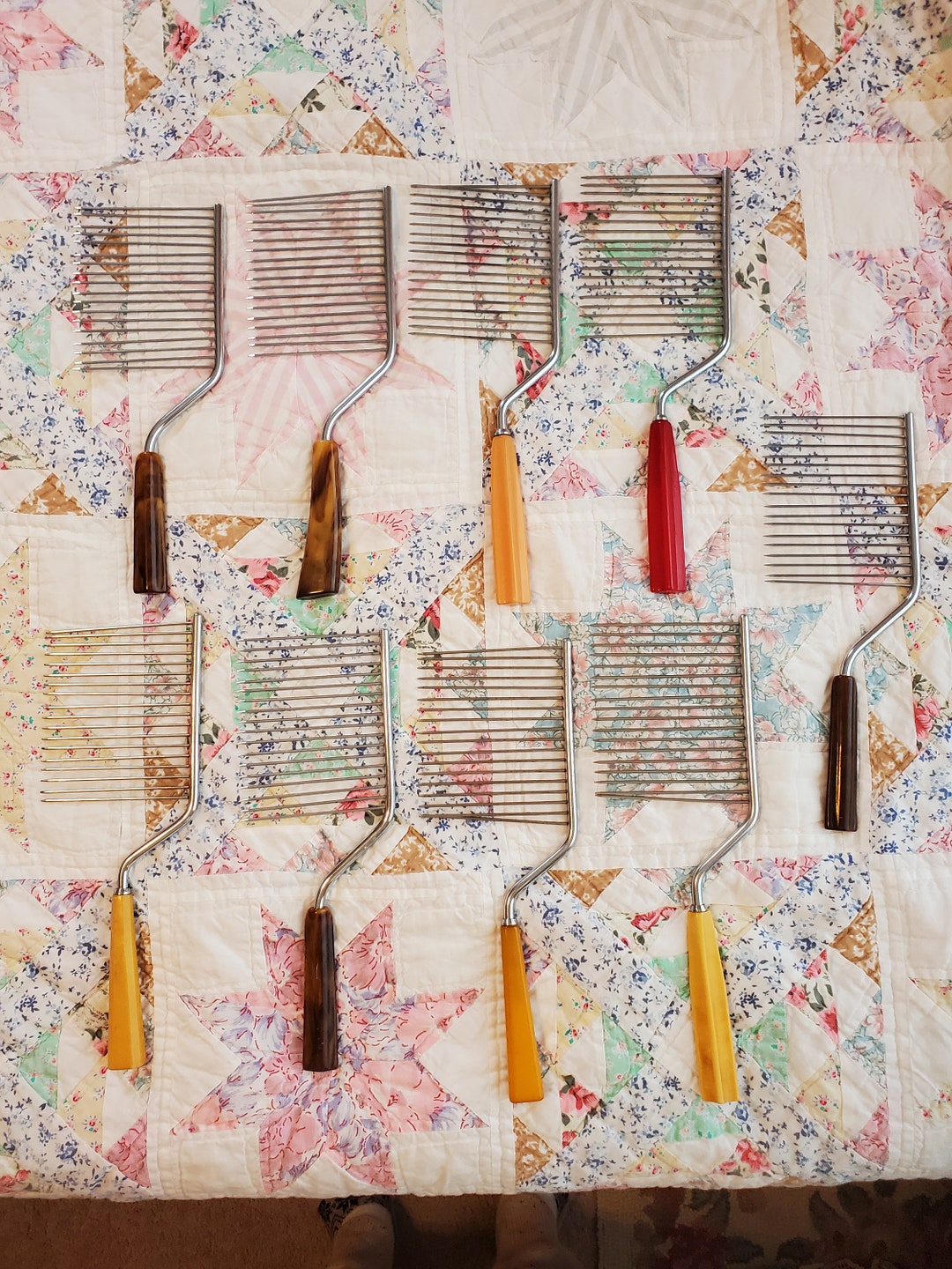 Vintage 1950's Mid Century Cake Slicer Comb Slicer Bakelite Handles ...