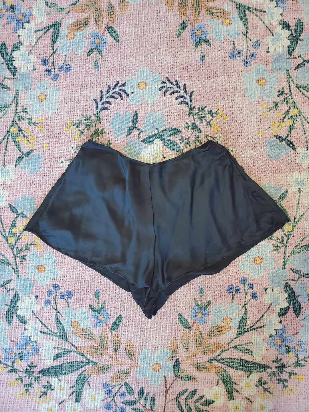 Vintage 1990's \ Y2K Victoria's Secret Black SILK Tap Panties Silk ...
