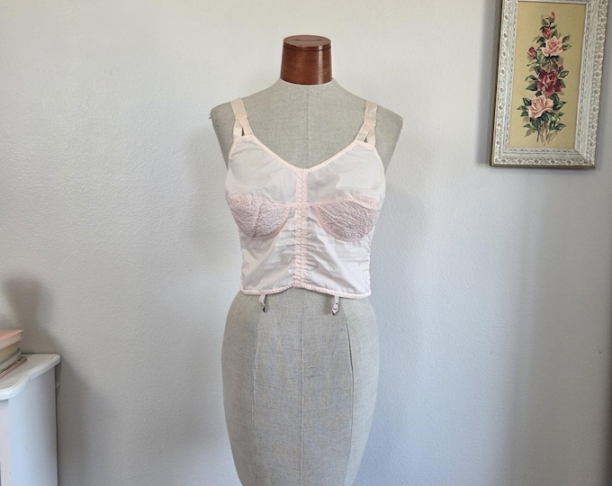 Vintage 1940's / 50's Soft Pink Longline Bra | Life the Formfit CO ...