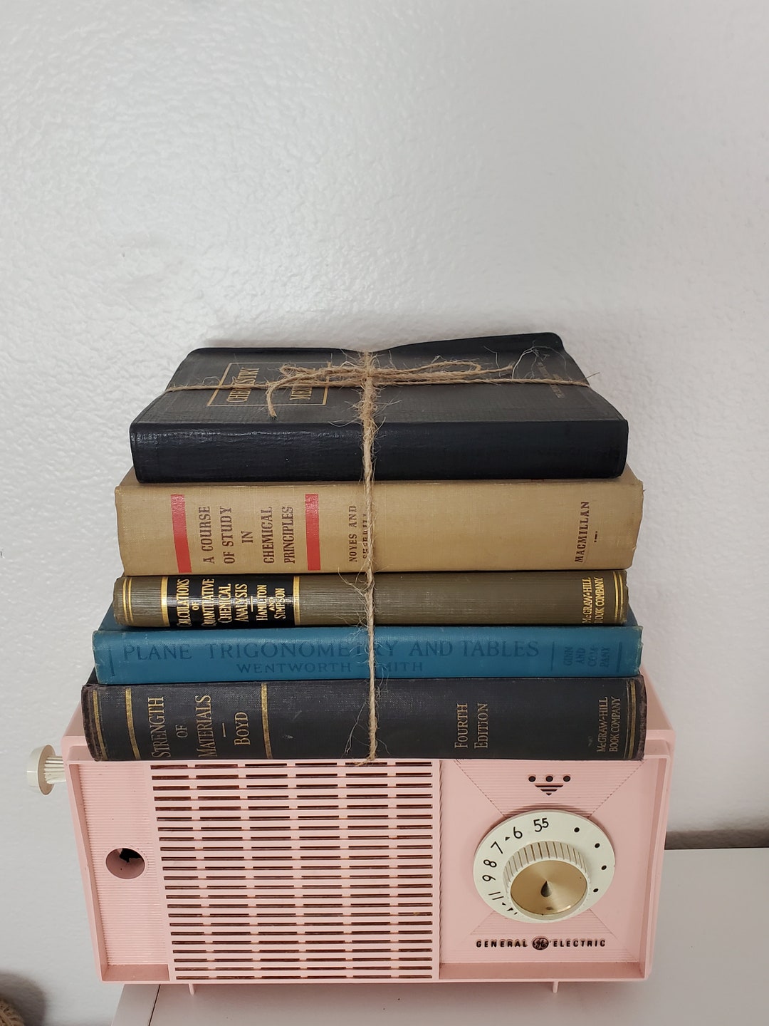 Smarty Pants | Antique and Vintage Book Stack Chemistry Mathematics ...