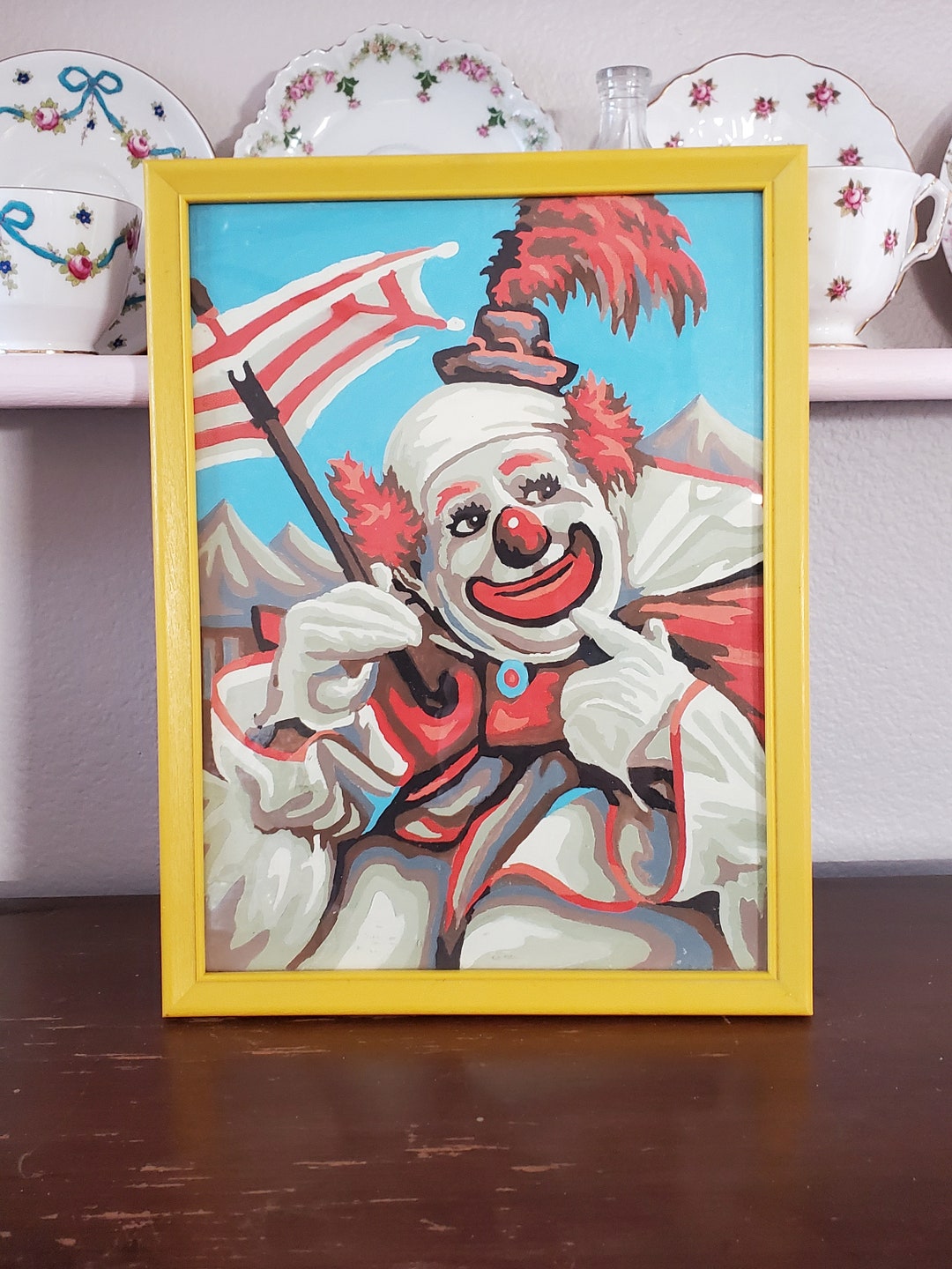 Vintage 1960's / 70's Mid Century Circus Clown Paint by Numbers ...