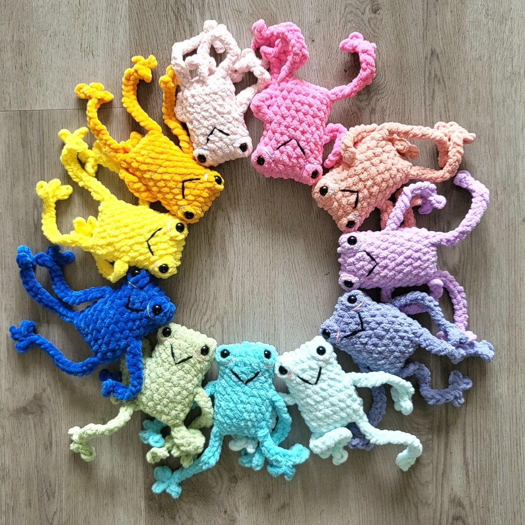 Leggy Crochet Frog Plush: Handmade Stuffed Animal - Etsy