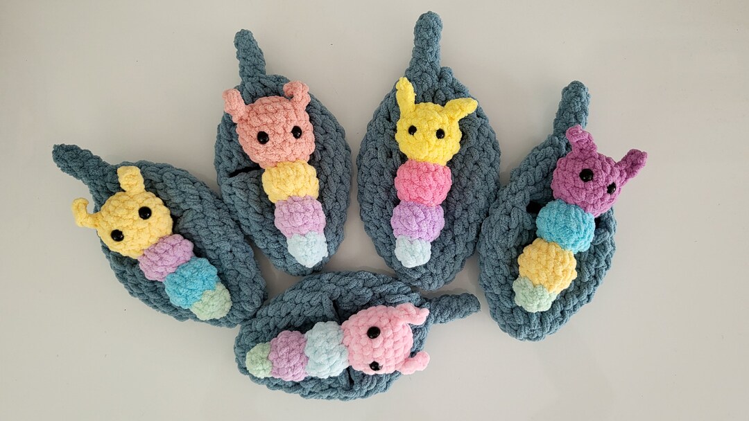 Caterpillar in Cocoon Crochet Plush Toy - Etsy