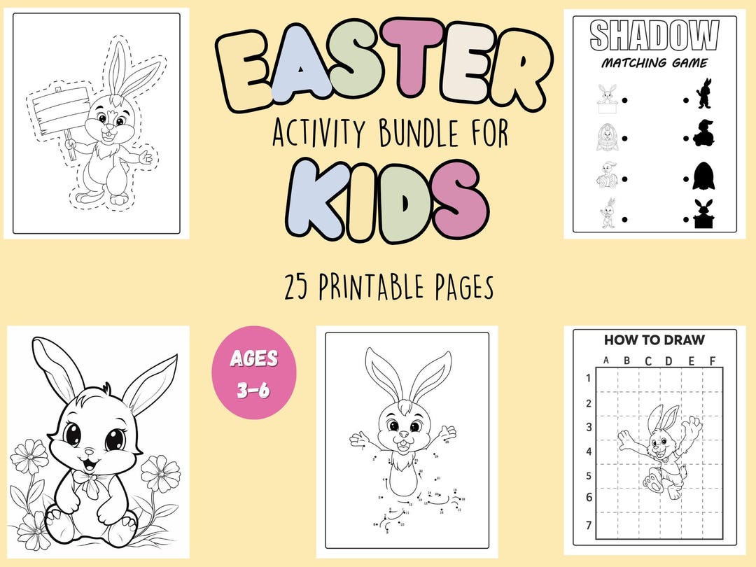 Easter Activity Bundle for Kids, Printable Preschool Worksheets ...