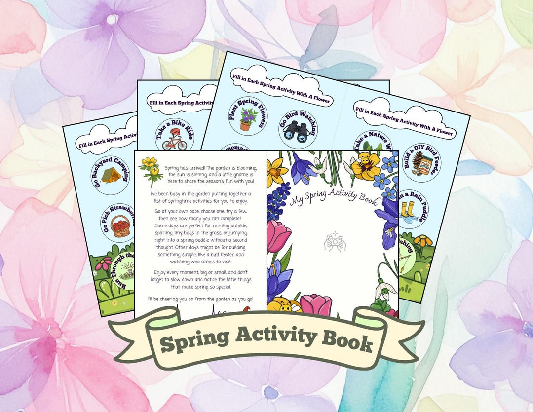 Spring Activity Book Printable | Spring Booklet for All Ages Groups ...