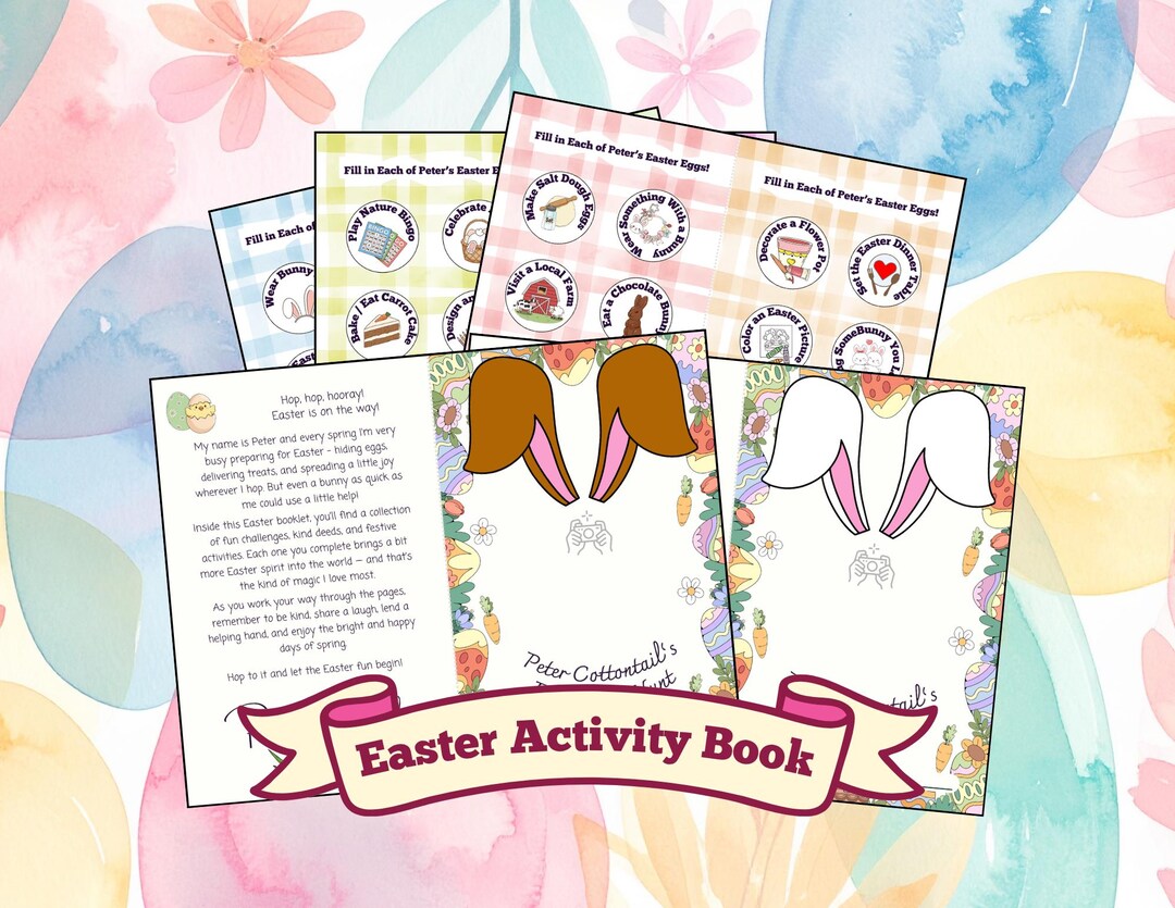 Easter Activity Book Printable | Spring Booklet for All Ages Groups - Etsy
