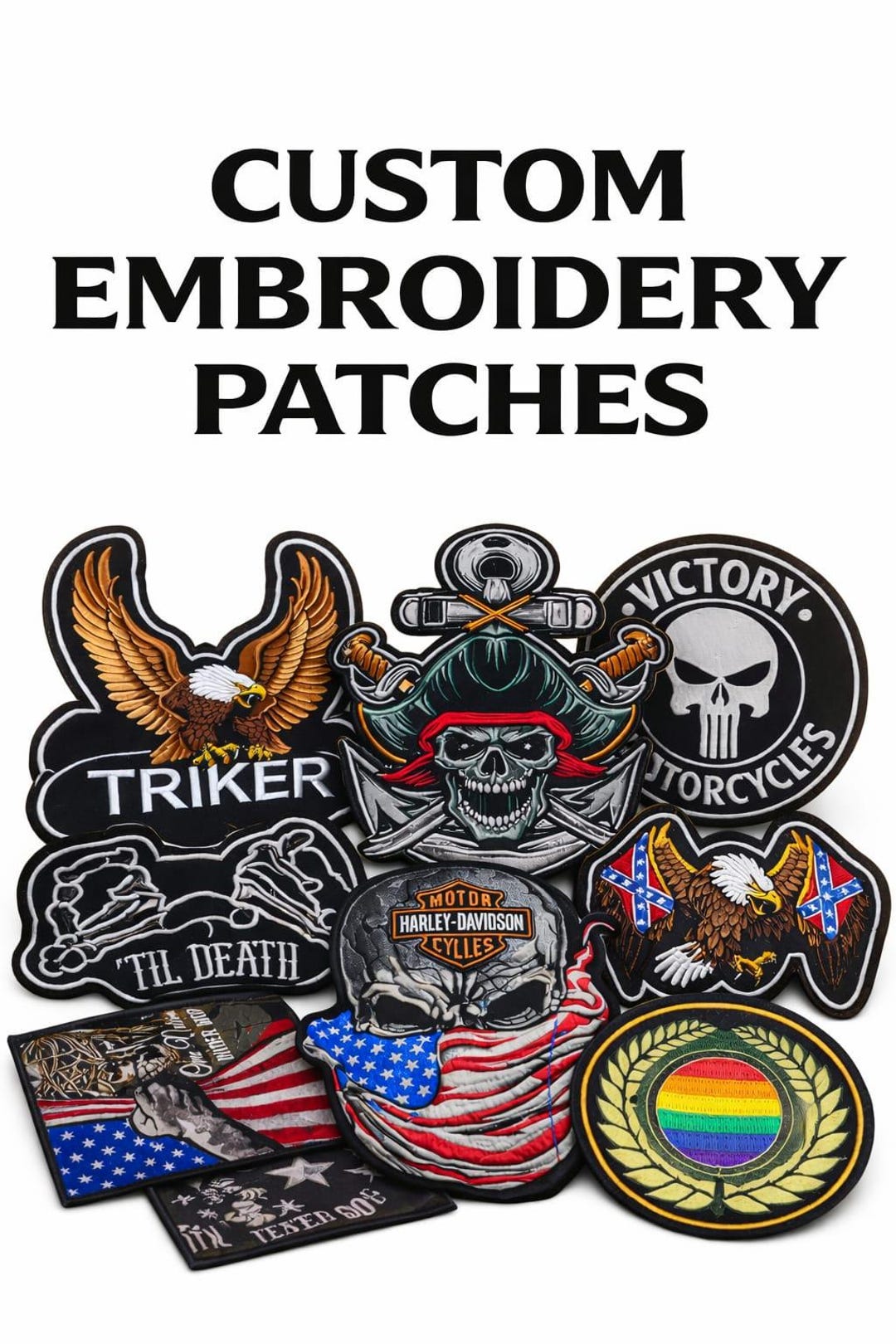 Custom Embroidered Patches, Personalized Logo Patches, Iron on Patches ...