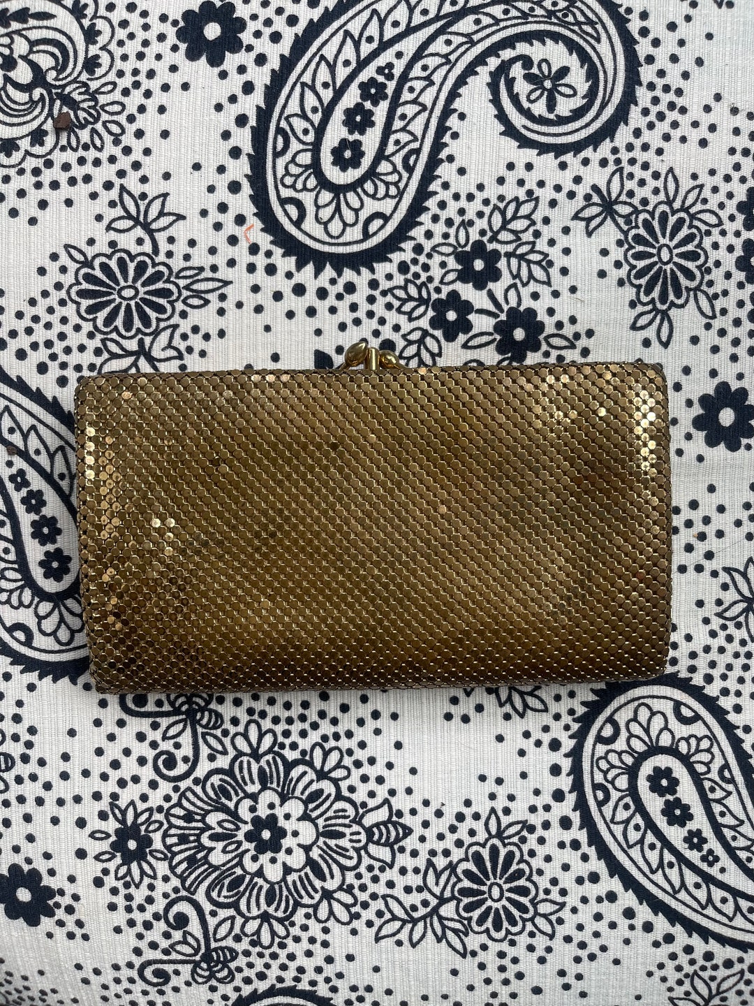 Vintage Gold Mesh Metal Wallet With Coin Purse - Etsy