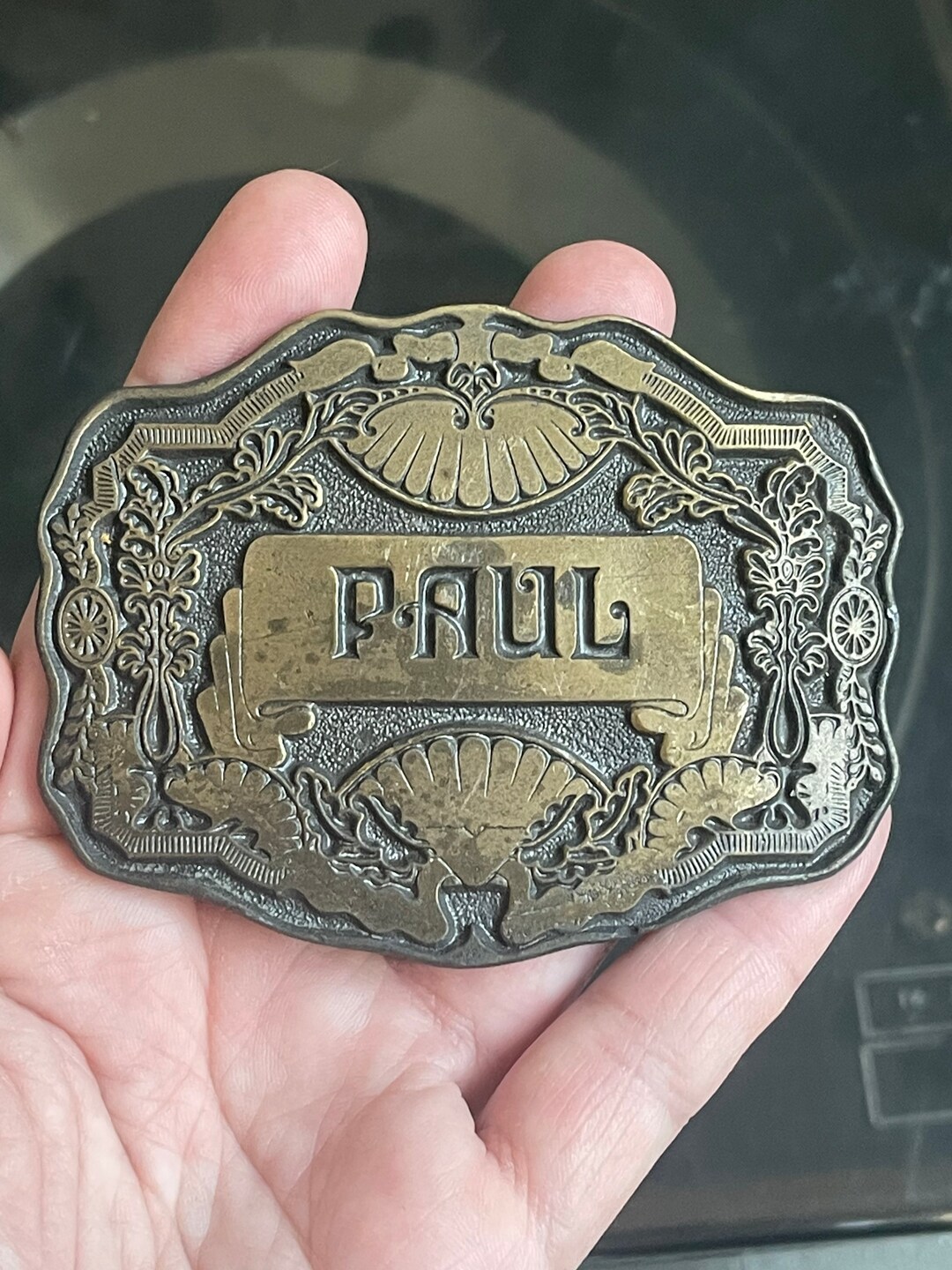 Vintage Metal Nameplate Paul Belt Buckle - Etsy