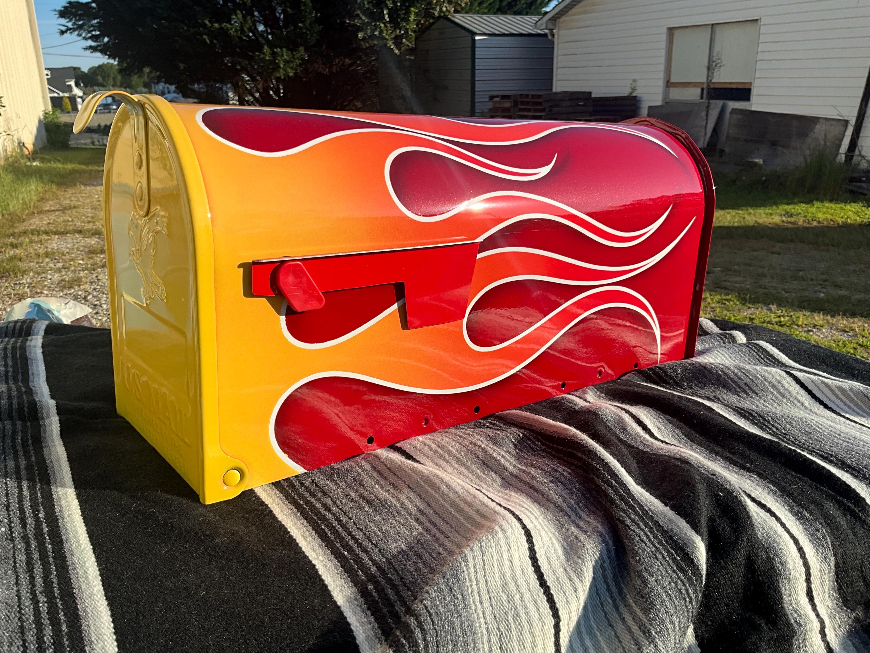 Custom Painted Flame Hot Rod Mailbox - Etsy