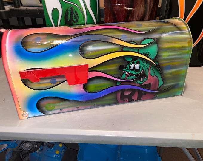Hot Rat Rod Traditional Flame Pinstripe Metal Flake Art Mailbox - Etsy