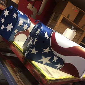 Custom Painted American Flag Mailbox - Etsy