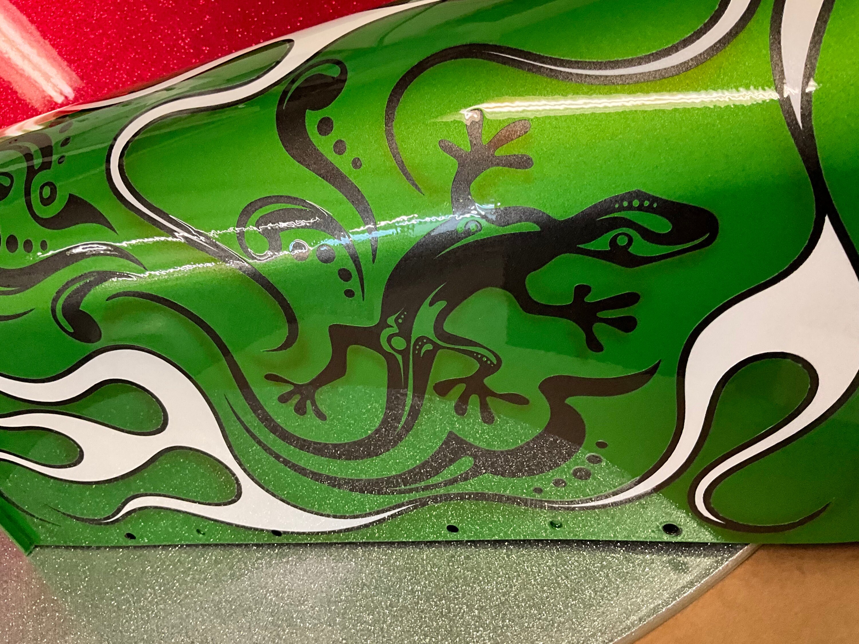 Custom Painted Flame Lake House Beach House Mailbox, Harley Davidson ...