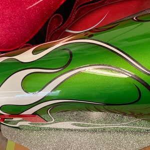 Custom Painted Flame Lake House Beach House Mailbox, Harley Davidson ...