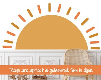 Half Sun Wall Decal - Etsy