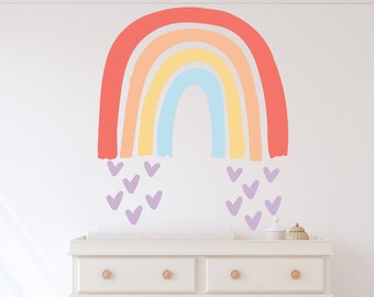 Rainbow Wall Decal Rainbow Wall Sticker Peel and Stick | Etsy