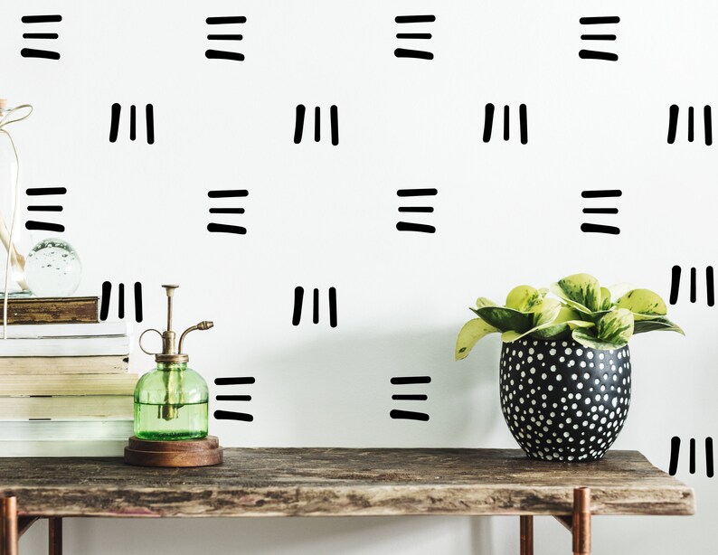 Wall Decals Hand Drawn Lines Wall Decals Stroke Line | Etsy