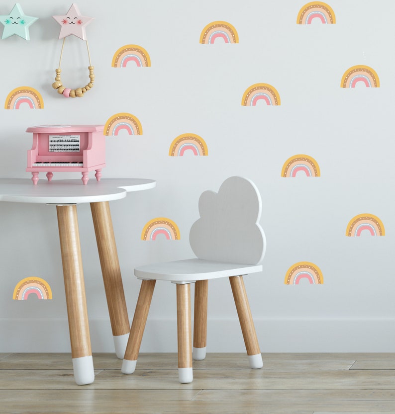Rainbow Wall Decal Wallpaper Decal Rainbow Wall Stickers | Etsy