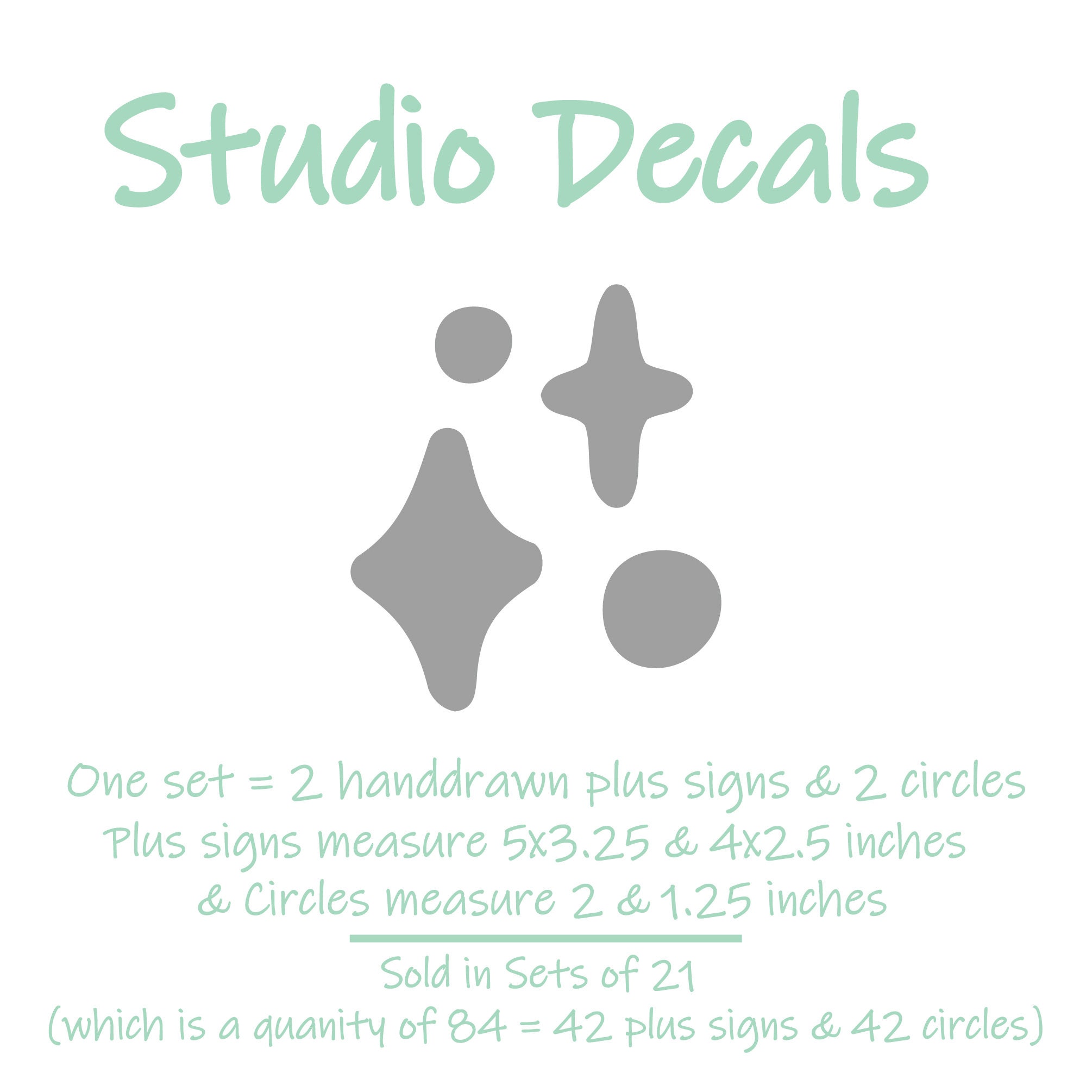 Handdrawn Plus Sign Crosses Circles Wall Decals Wall Stickers | Etsy