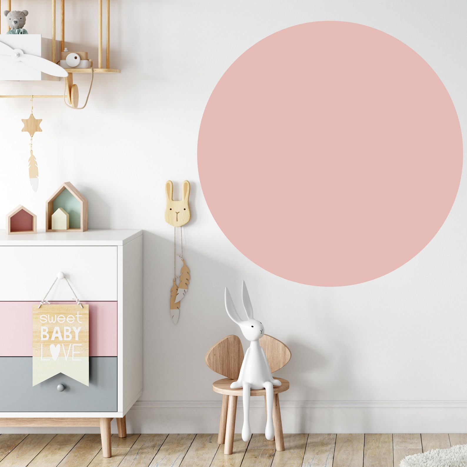 Circle Wall Decal Circle Decal Sticker Peel and Stick | Etsy