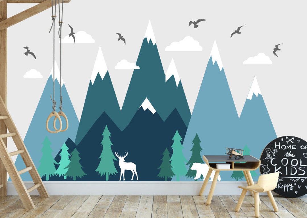 Mountain Decal Boho Mountain Decal Nursery Decal MM202 - Etsy