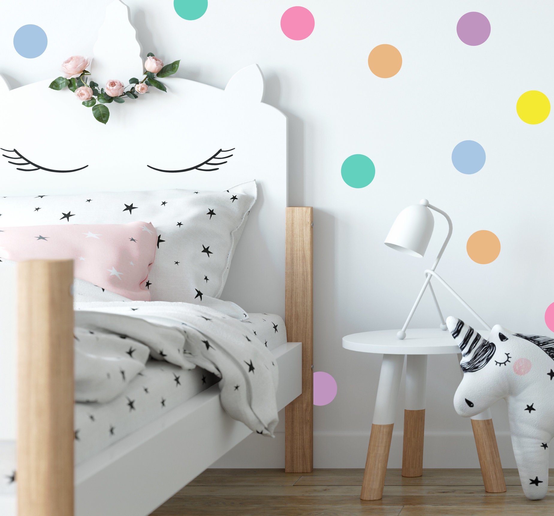 Wall Decals Pastel Circle Wall Decals Circles Dots Wall | Etsy