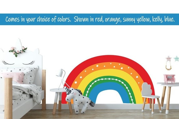 Rainbow Decal Rainbow Wall Decal Sticker SD304 - Etsy