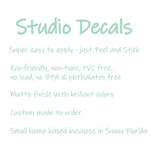 Studio Decals COLOR SAMPLES & Color Chart - Etsy