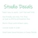 Studio Decals COLOR SAMPLES & Color Chart - Etsy