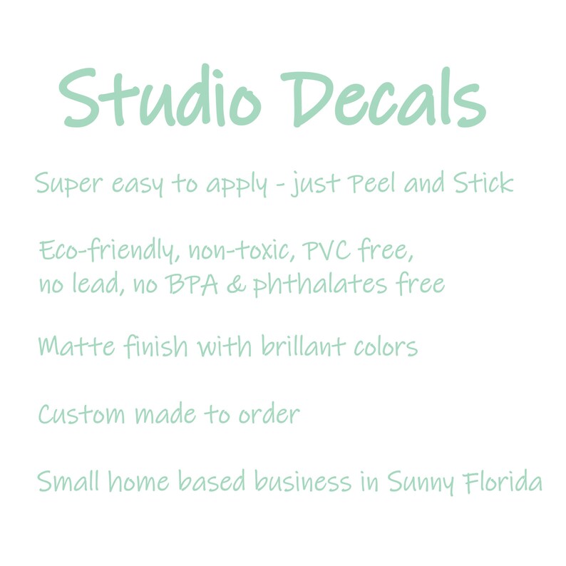 Studio Wall Decals SAMPLE - Etsy