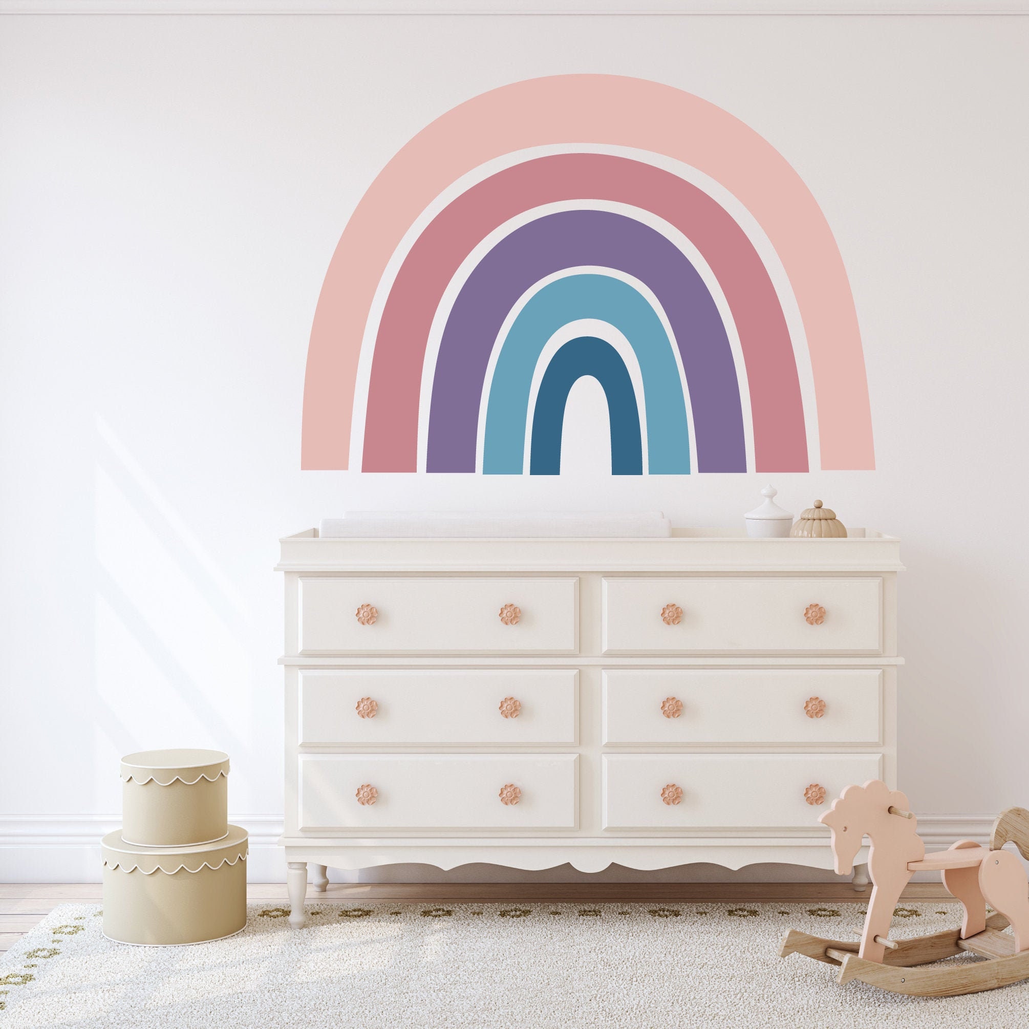 Rainbow Wall Decal Rainbow Wall Sticker Peel and Stick | Etsy