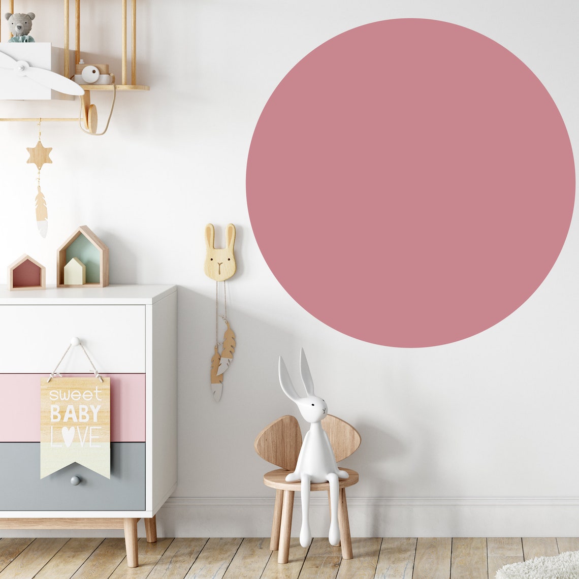 Circle Wall Decal Circle Decal Sticker Peel and Stick | Etsy