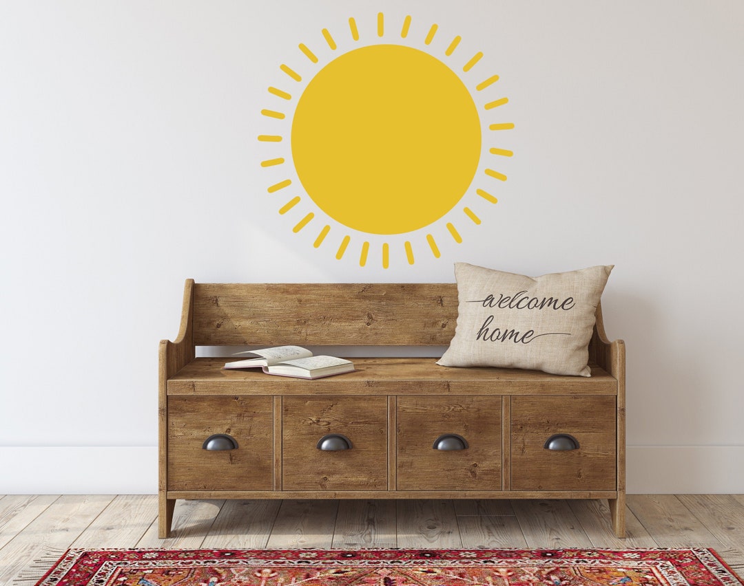 Sun Wall Decal Boho Sun Wall Sticker Decal Peel and Stick - Etsy