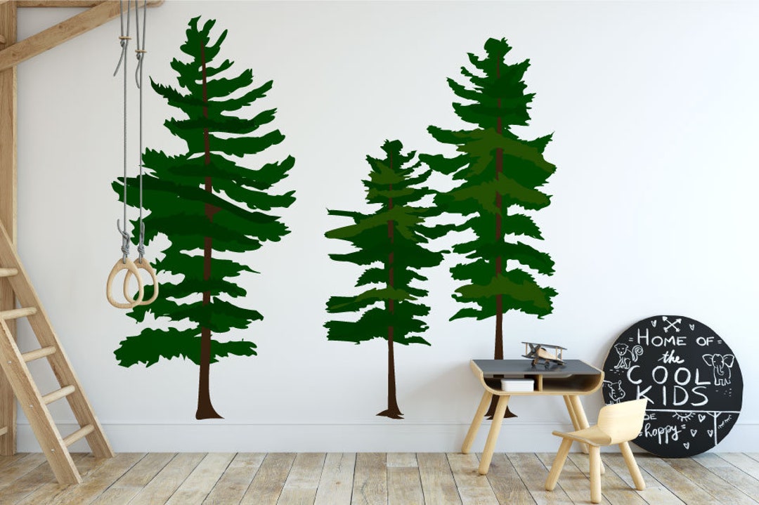 Pine Tree Decal Peel and Stick Decals Swd105 - Etsy
