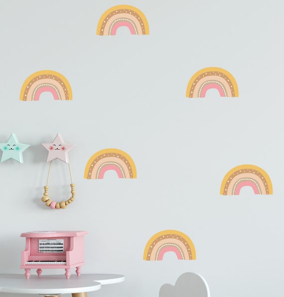 Rainbow Wall Decal Wallpaper Decal Rainbow Wall Stickers | Etsy