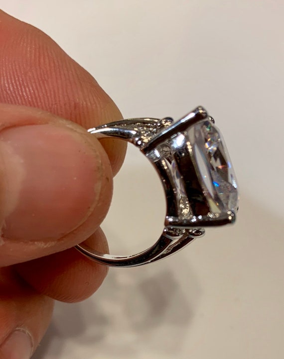 Quartz crystal and sterling silver gemstone ring an a… - Gem