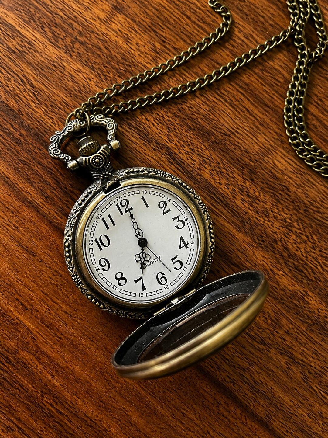 Vintage Style Pocket Watch Modern Quartz - Etsy