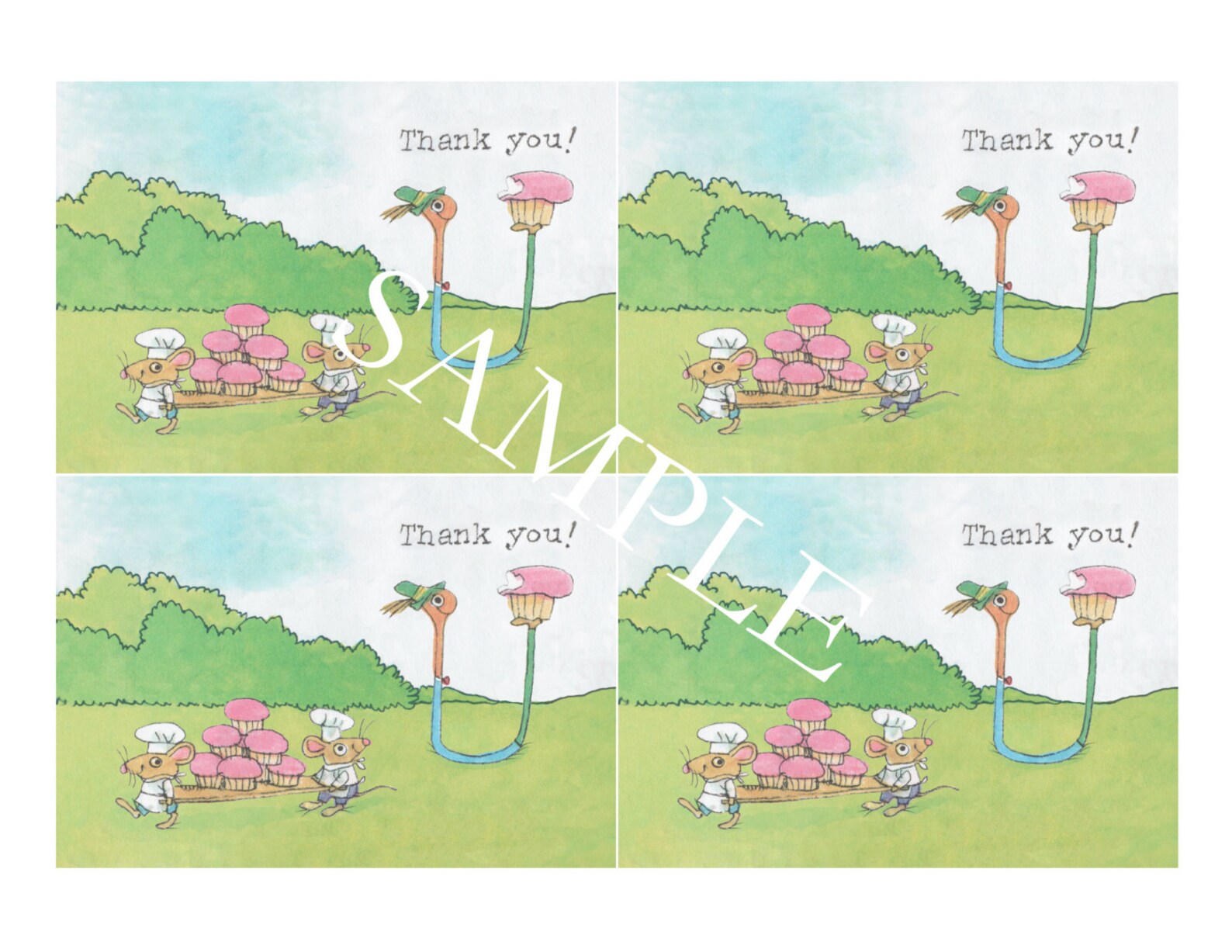 Thank You Cards Lowly Worm, Digital to Print - Etsy