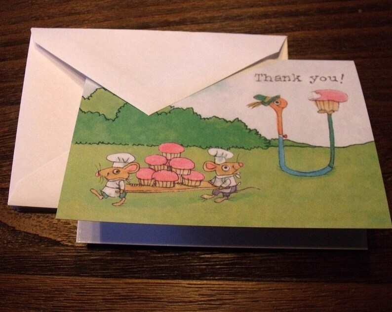 Thank You Cards Lowly Worm, Digital to Print - Etsy