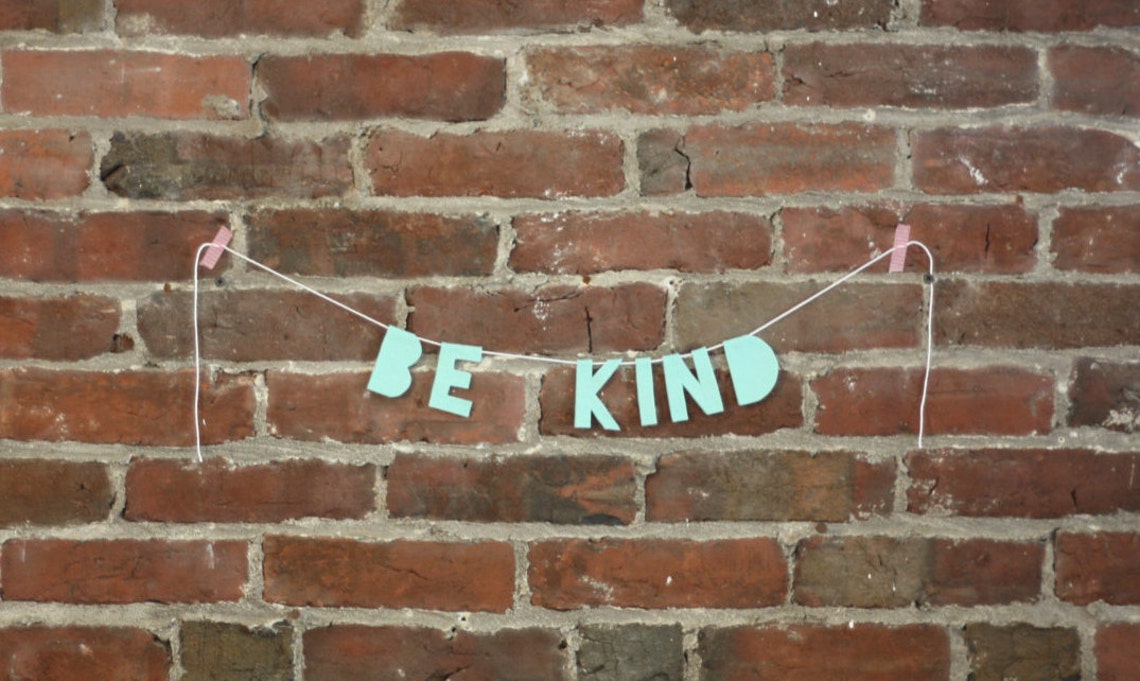 Be Kind Inspirational Flower Felt Banner. Custom Garland. | Etsy