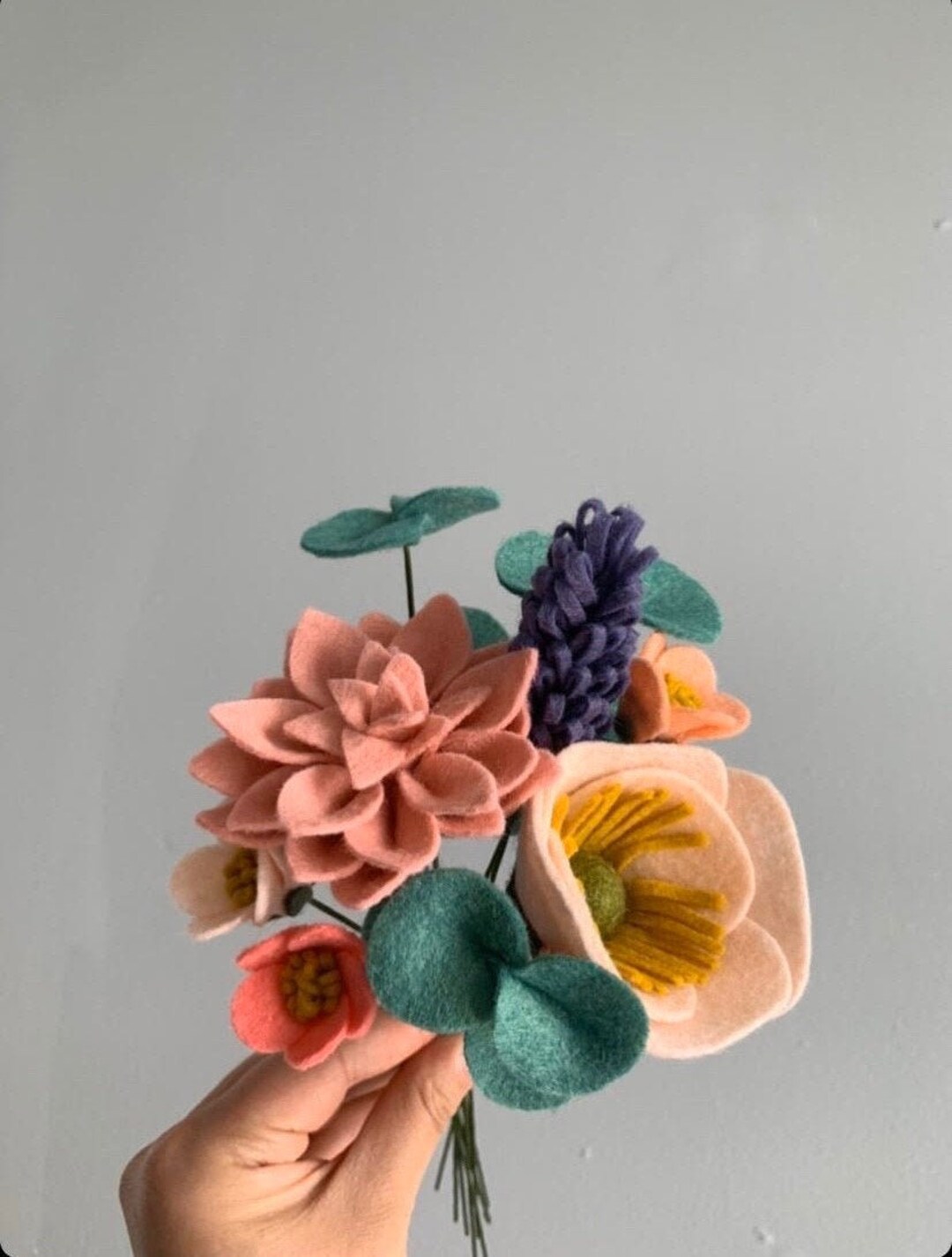 FELT FLOWER BOUQUET No. 023 Forever Flower Bouquet Teachers Gift ...