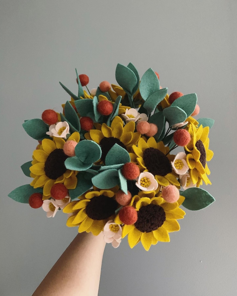 FELT FLOWER BOUQUET No. 044 Autumn Thanksgiving Fall Decor - Etsy