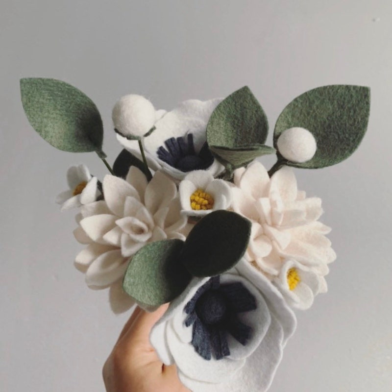 Felt Flower Bouquet - Etsy